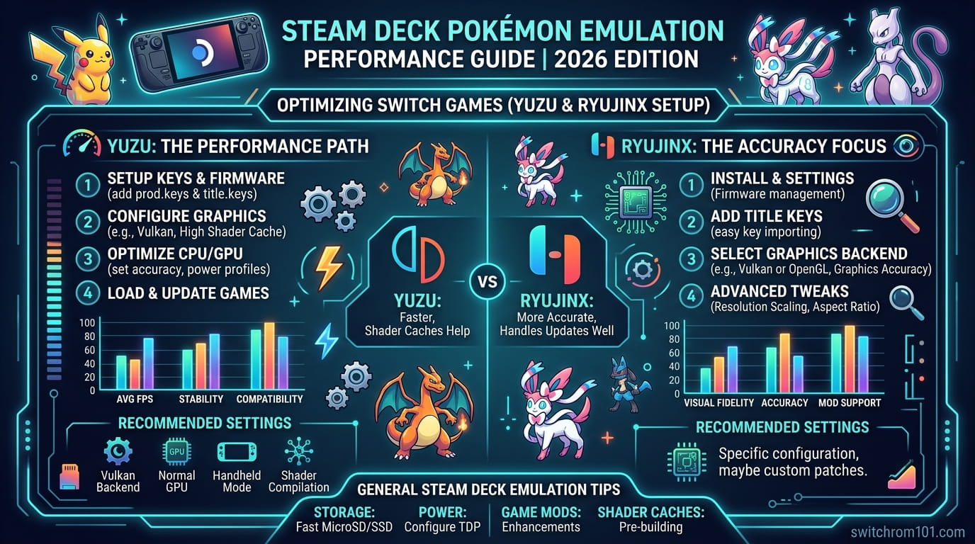 🌟Best Pokemon Games on Steam Deck 2026: Emulation Performance & Settings
